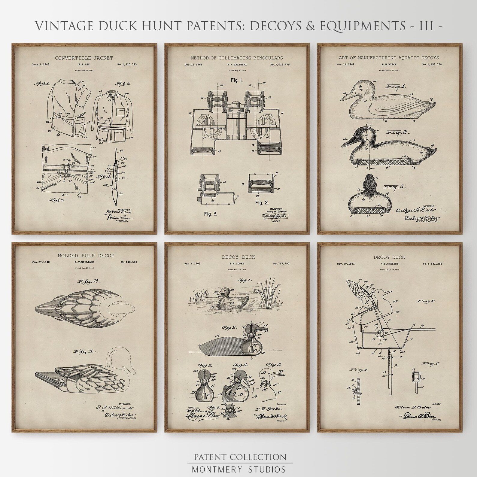 Duck Hunt Patent Prints, Mallard Duck Art, Hunting Lodge and Rustic ...