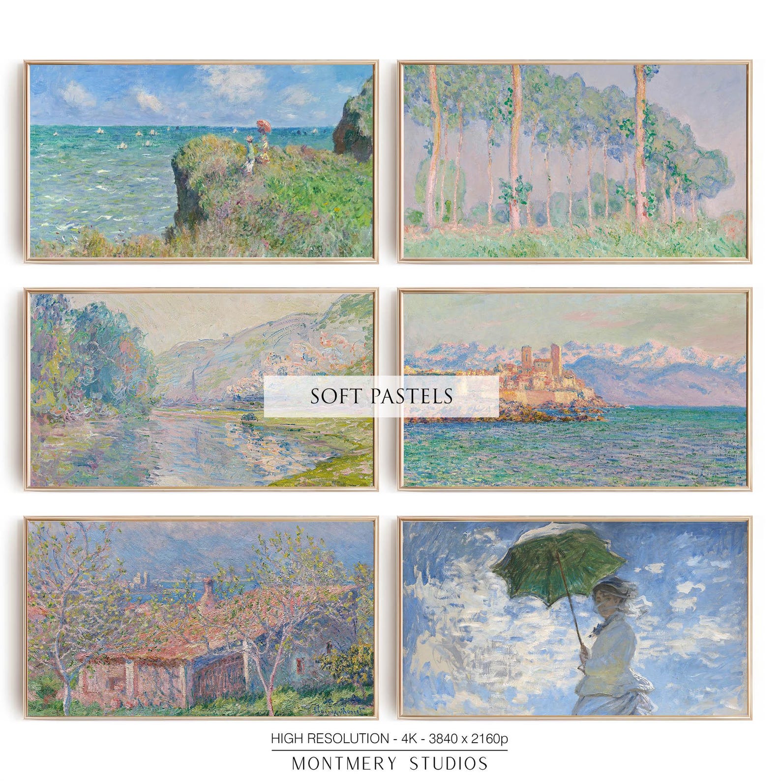 Claude Monet Frame TV Art Bundle 80 Monet Paintings Vintage ...