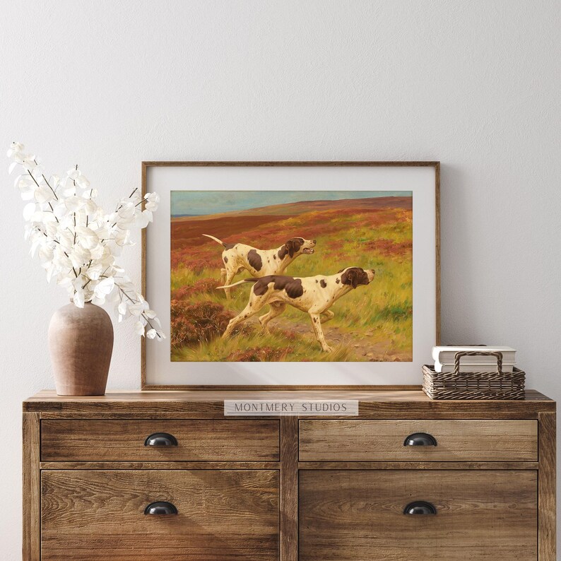 Pointer Dog Print, Bird Dog Nursery, Sporting Dogs, Hunting Lodge Decor ...