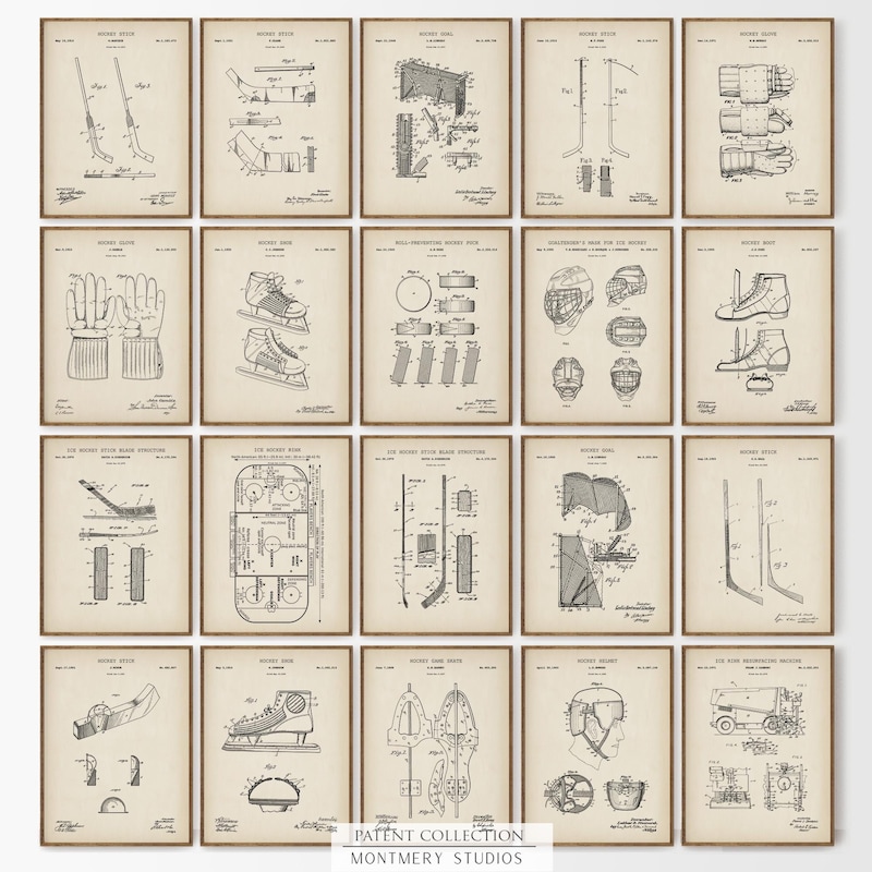 Vintage Hockey Patent - Etsy