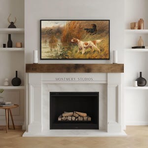Hunting Dogs Frame Tv Art, Vintage Animal Frame TV Art, Wildlife ...