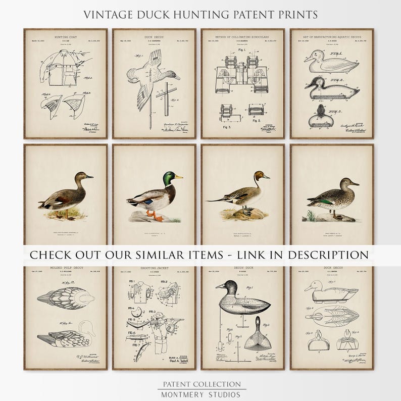 Vintage Deer Hunting Patents Set of 12, Deer Hunting Print, Deer Hunter ...