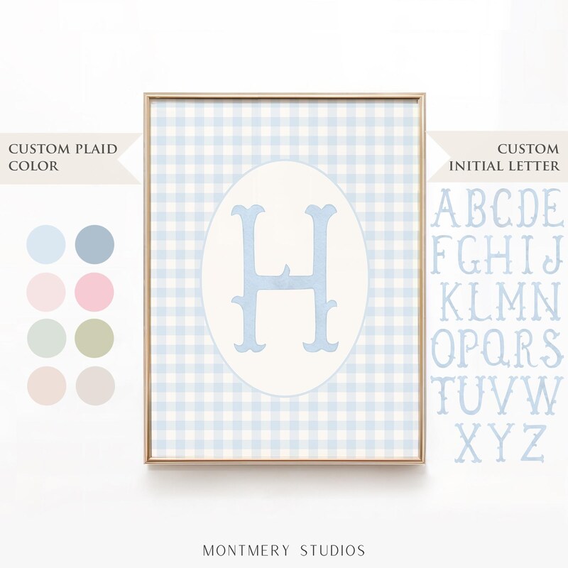 Initial Poster - Etsy