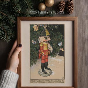 Nutcracker Poster, Vintage Nutcracker Printable Wall Art, Christmas ...