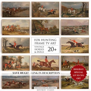 Fox Hunting Gallery Prints Set of 10, Vintage English Country Hunting ...
