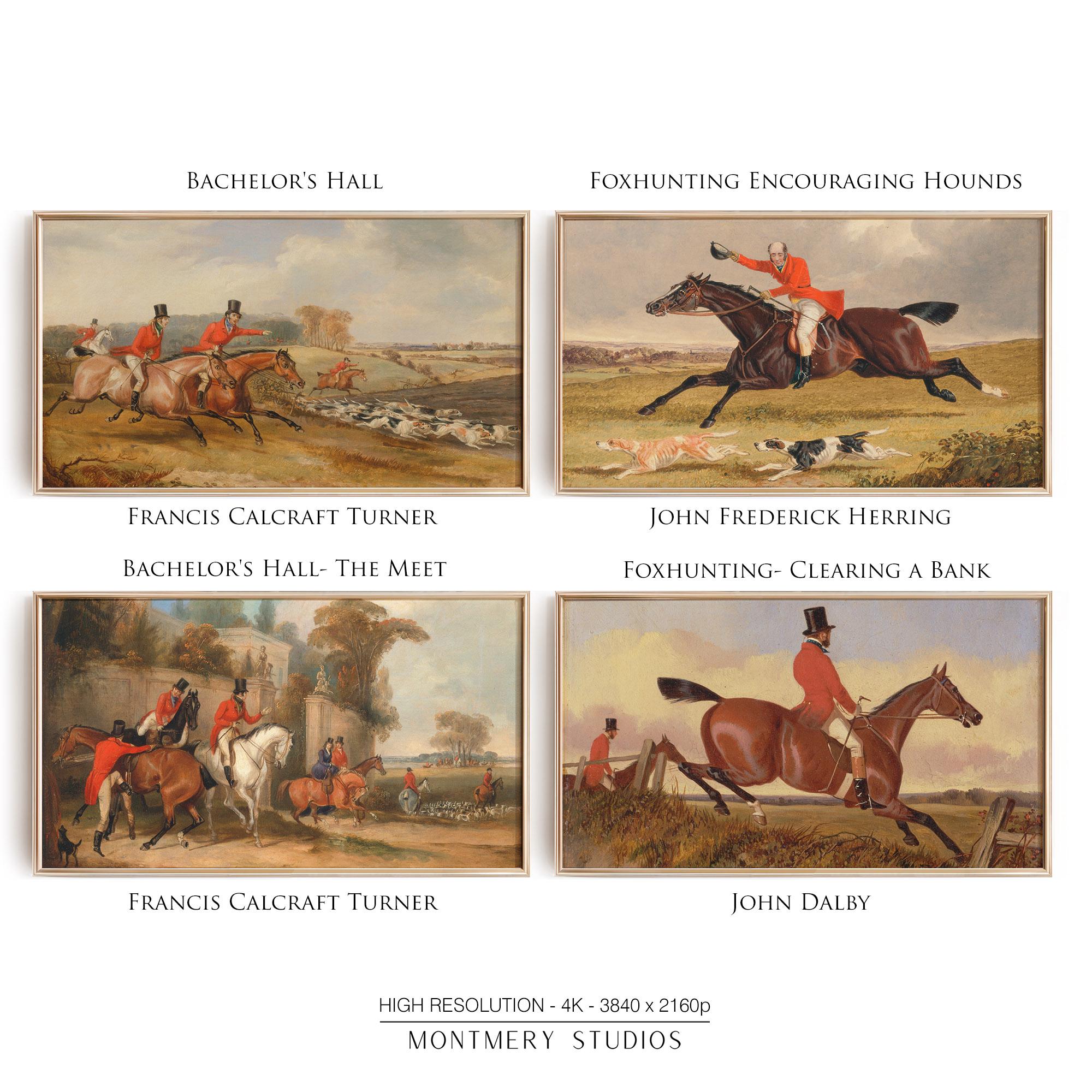 Fox Hunting Frame TV Art Bundle | 20+ Vintage Classic Artworks | Horses ...