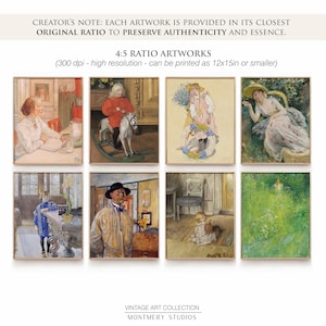 Carl Larsson Wall Art Bundle, 50+ Cozy Family Scenes, Traditional ...