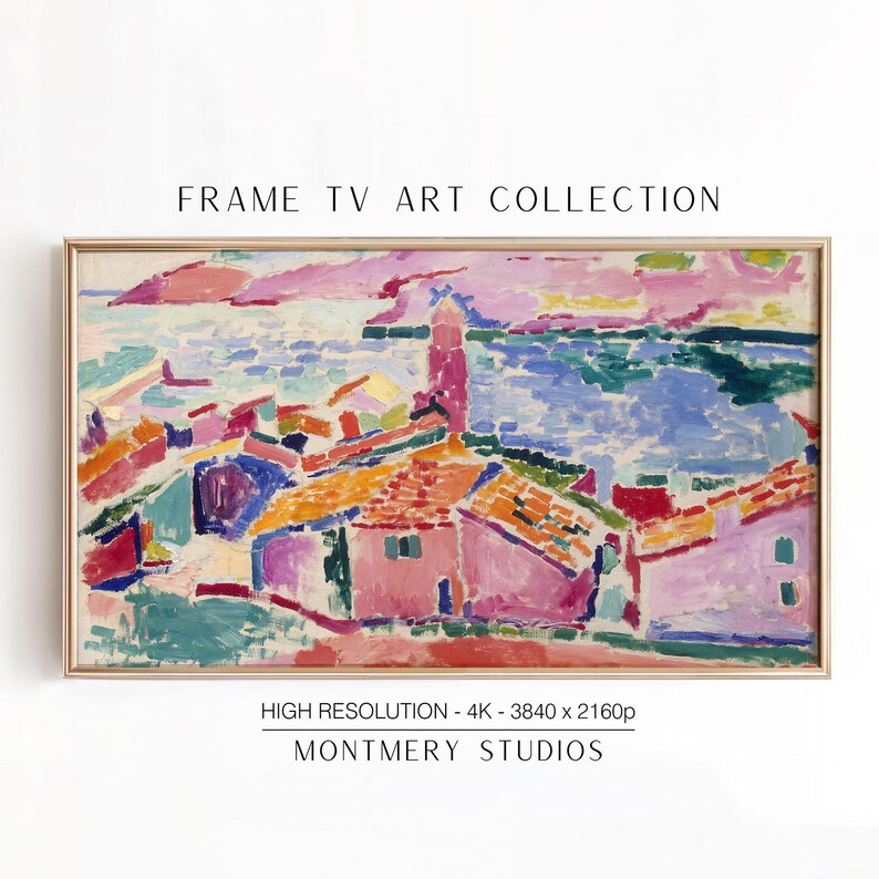 Henri Matisse Frame TV Art Set of 4, Modern Abstract Landscape, 3D ...