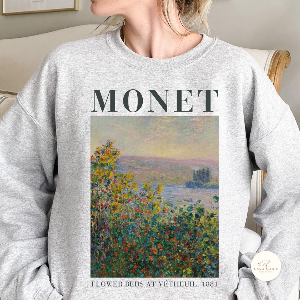 Monet Flower Beds PNG, Vintage Garden Painting PNG, Impressionist Art ...