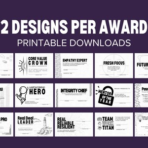 15 Employee Appreciation Awards | 2 Designs per Award | Employee Awards ...