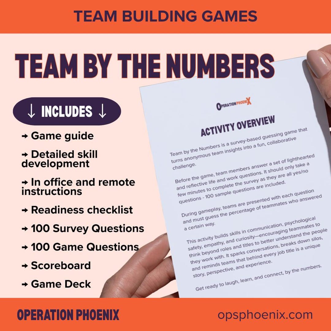 Team Building Game: Team by the Numbers - Office & Remote Teams - Etsy