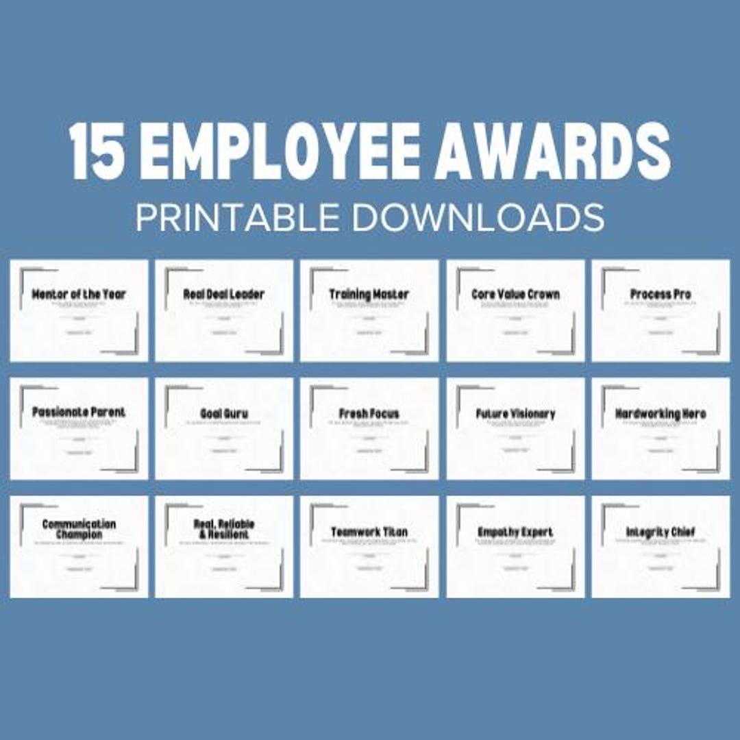 15 Employee Appreciation Awards | Employee Awards | Awards for Work ...