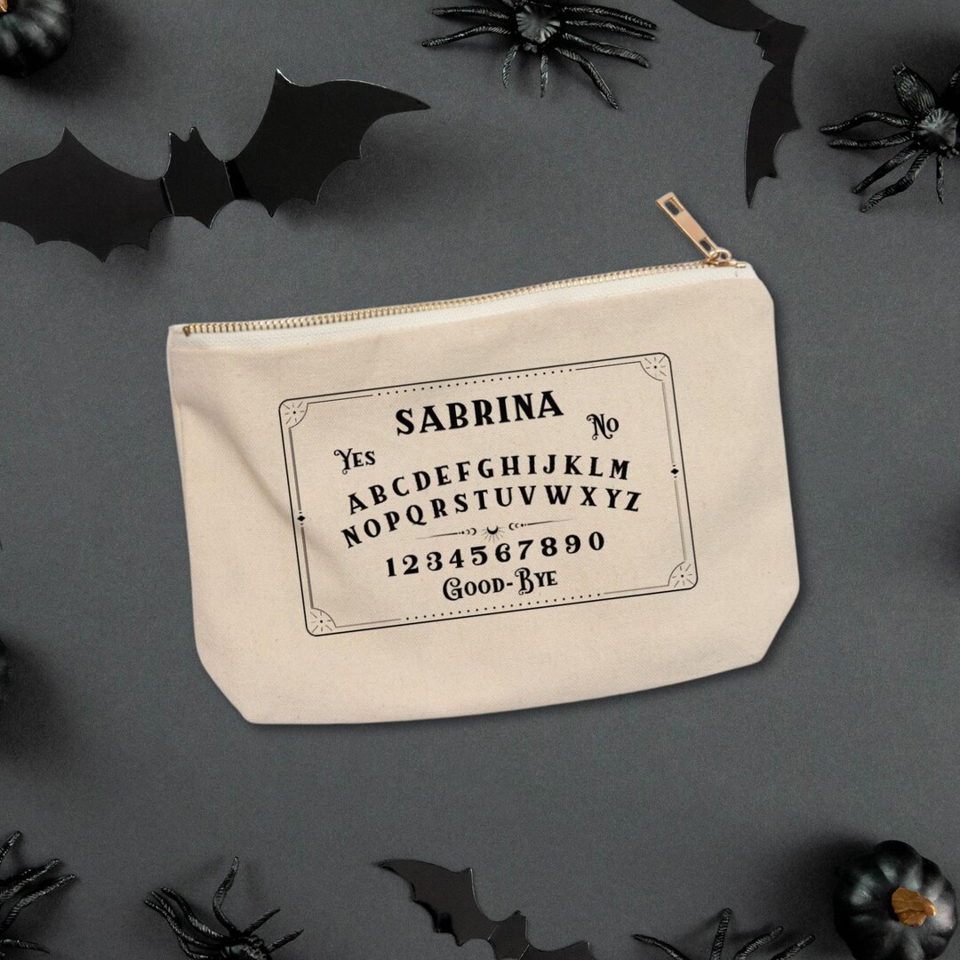 Custom Ouija Board Canvas Bag Goth Pencil Case Goth Makeup Bag Crochet ...