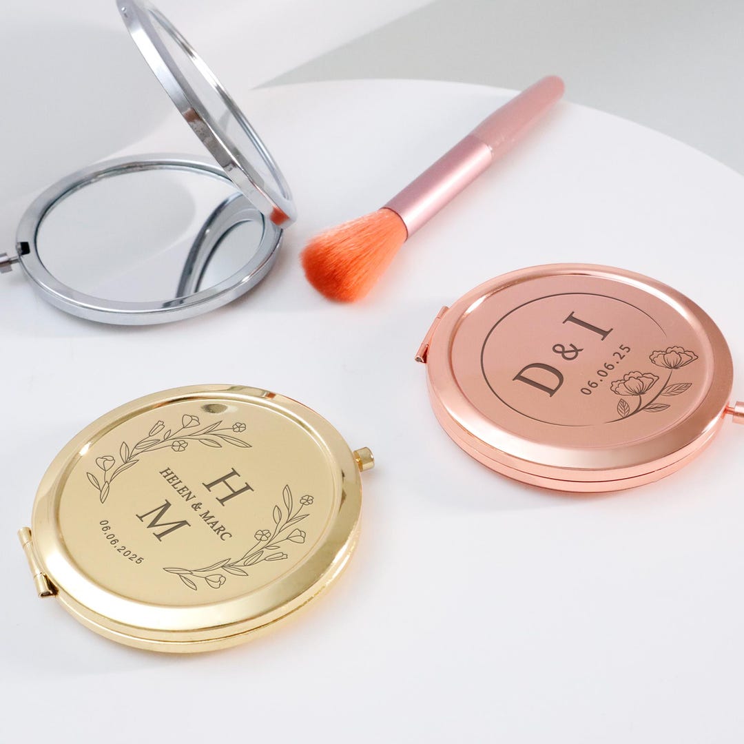 Personalized Compact Mirror,engraved Pocket Mirro,custom Name Mirror ...
