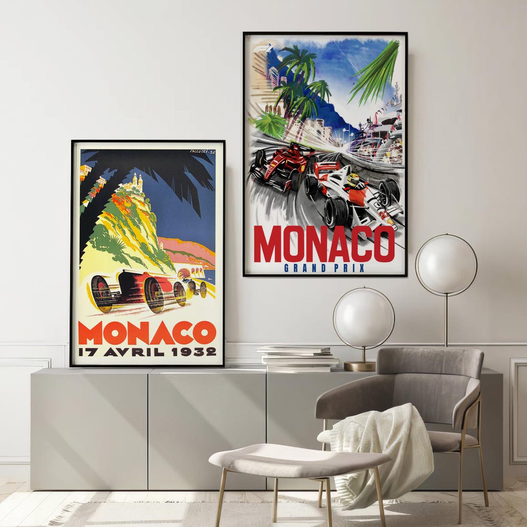 Vintage F1 Racing Poster, Wall Art Prints, Canvas Posters, Personalized ...