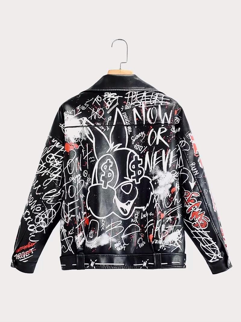 Custom Women Leather Jacket, Printed Leather Jacket for Women,custom ...