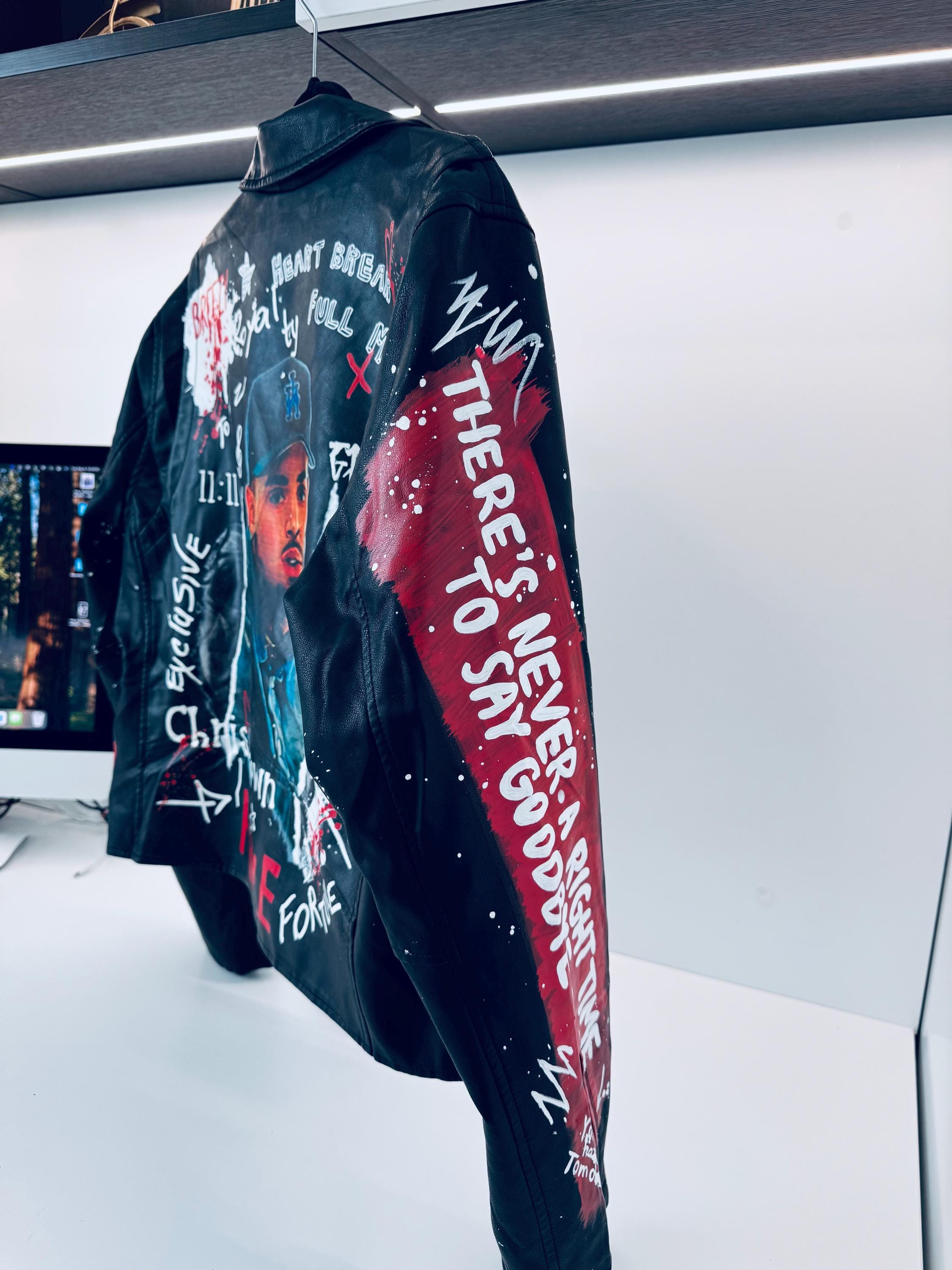 Custom Eco Leather Jacket – Personalized With Your Text, Logo, Portrait ...