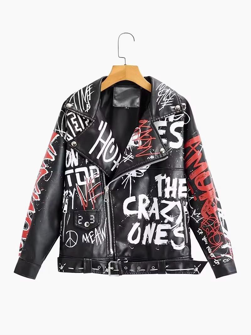 Custom Women Leather Jacket, Printed Leather Jacket for Women,custom ...