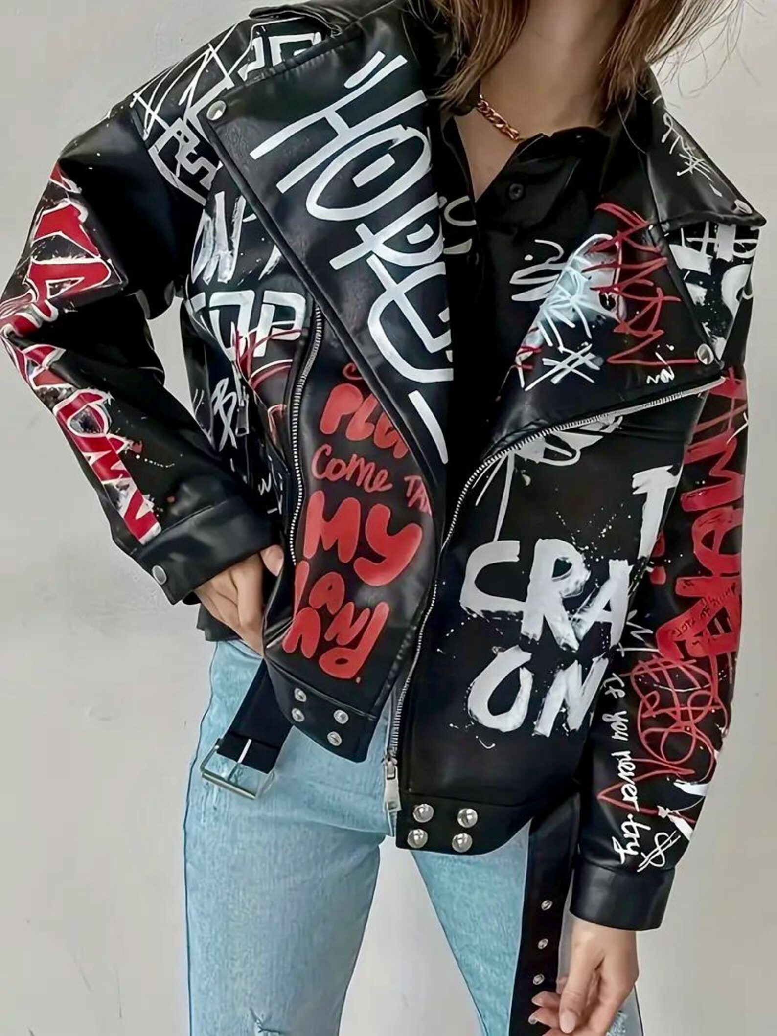 Custom Women Leather Jacket, Printed Leather Jacket for Women,custom ...
