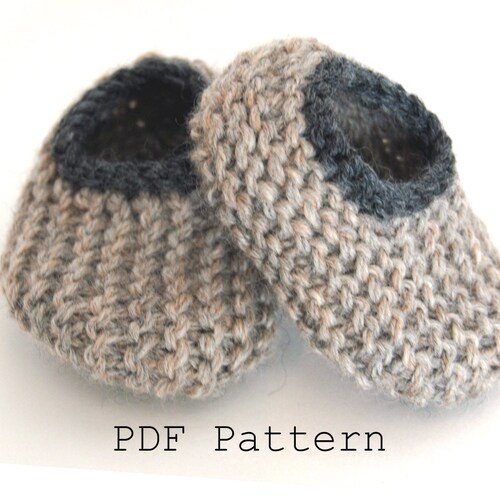 Knitting Pattern Wool Baby Slippers Sizes 0-18 Months - Etsy