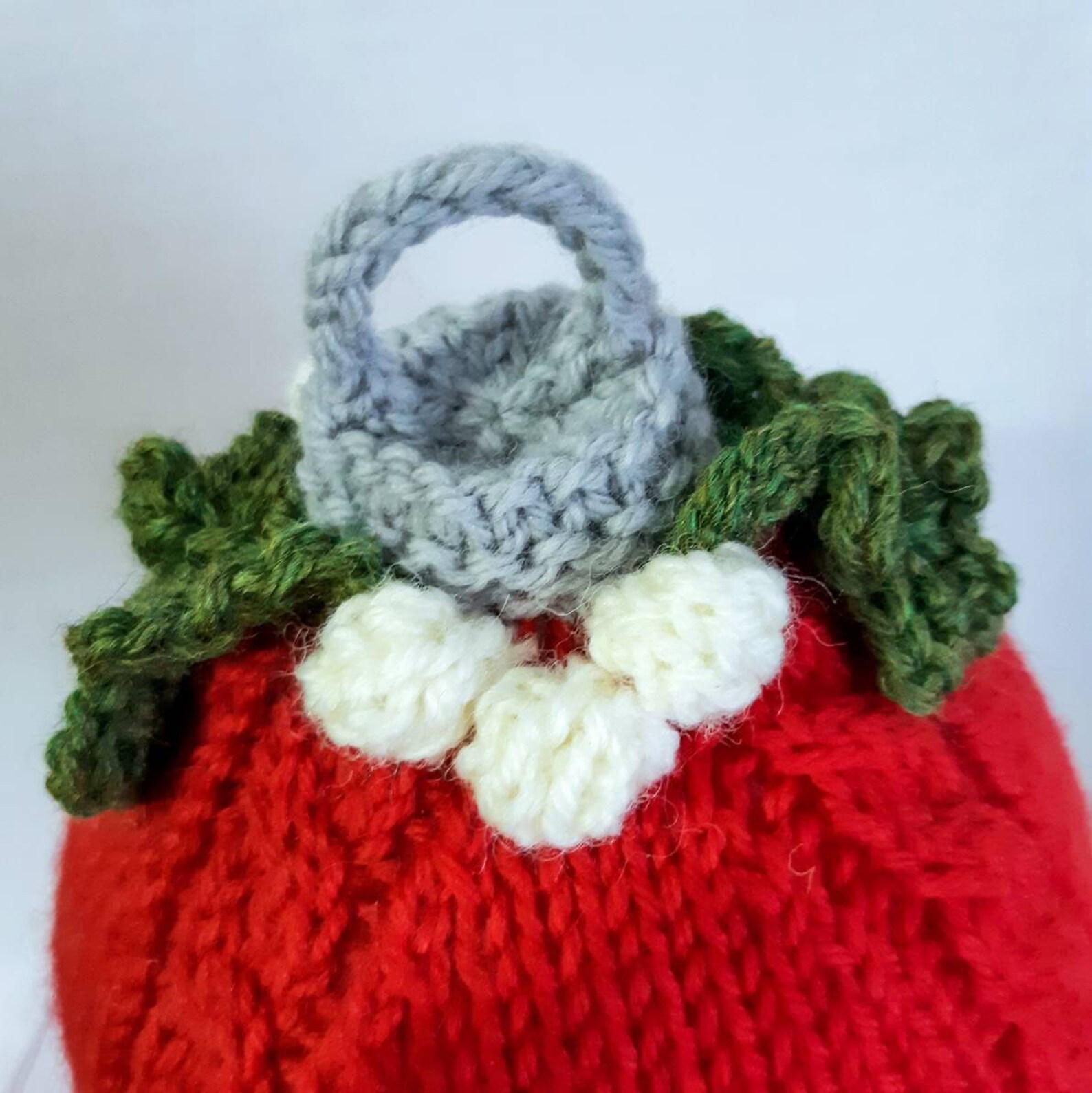 Knitting Pattern - Christmas Ornament Mistletoe Baby Beanie, Sizes 0-6 ...