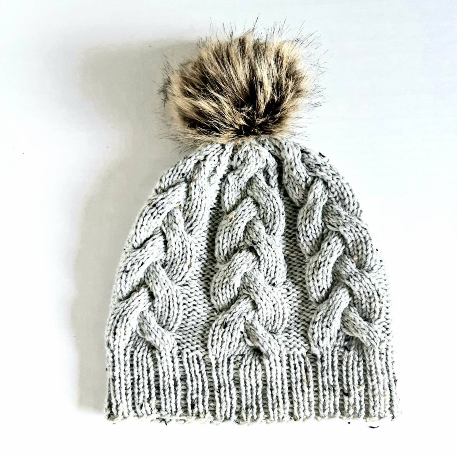 Knitting Pattern Braided Cable Beanie Instant Download PDF - Etsy