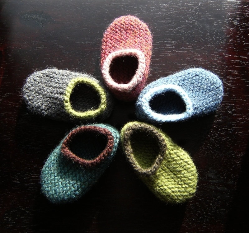 Knitting Pattern - Wool Baby Slippers, Sizes 0-18 Months, Instant ...