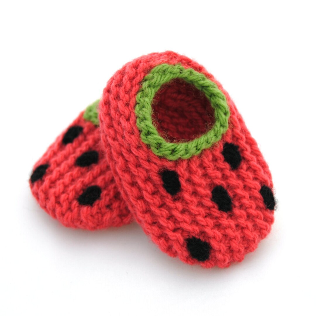 Wool Baby Watermelon Slippers, Booties, Crib Shoes - Etsy