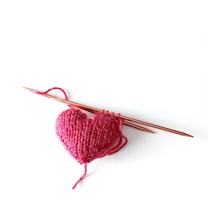 Knitting Pattern - Little Wool Heart Decorations, How to Knit 3 ...