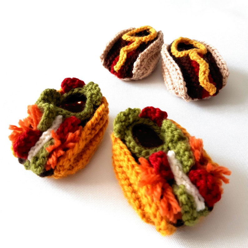 Knitting Pattern Wool Baby Taco Slippers With Variation for | Etsy