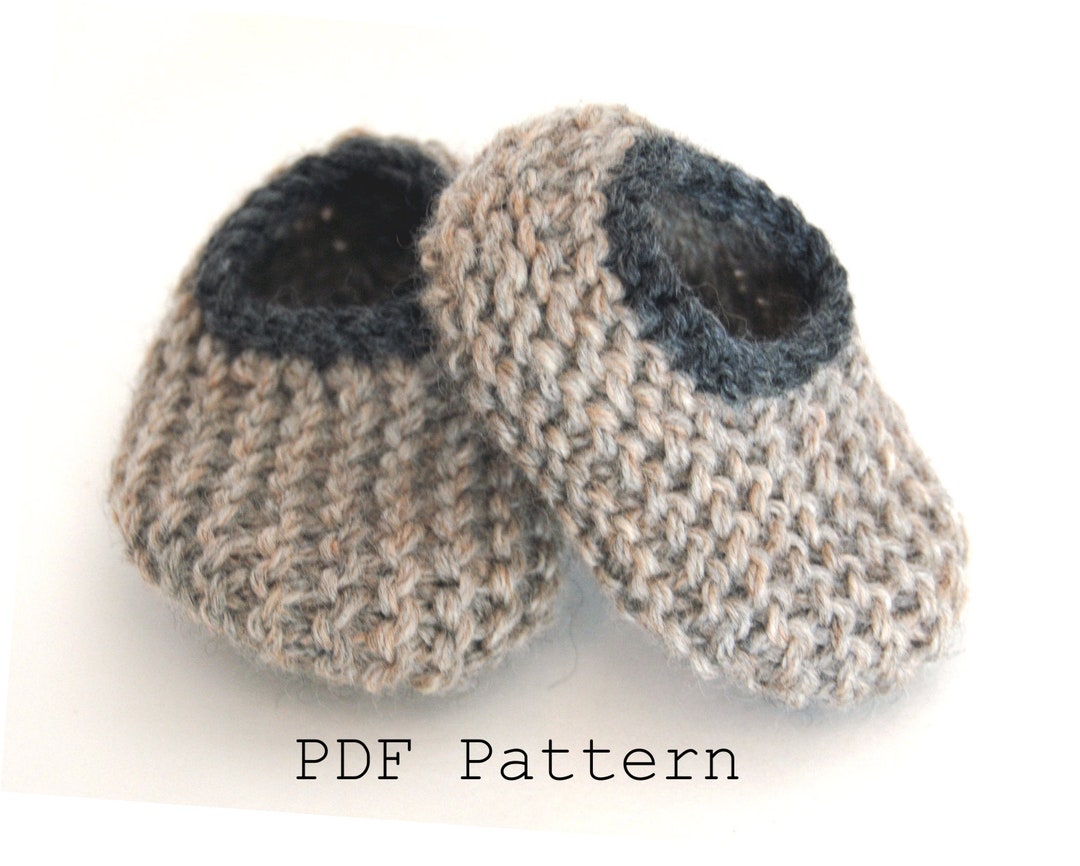 Knitting Pattern - Wool Baby Slippers, Sizes 0-18 Months, Instant ...