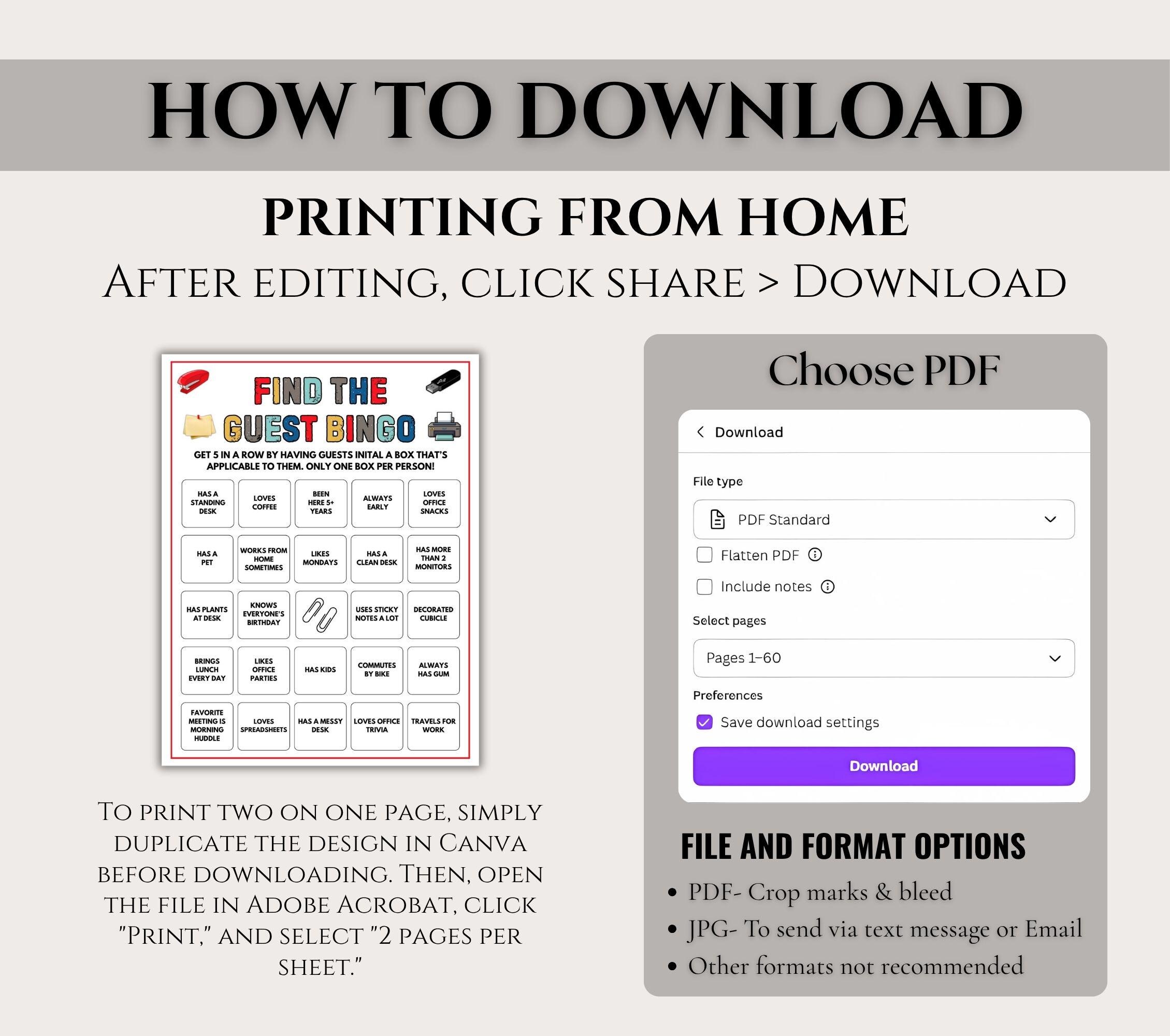 Office Games Printable, Happy Hour Activities, Office Party Games for ...