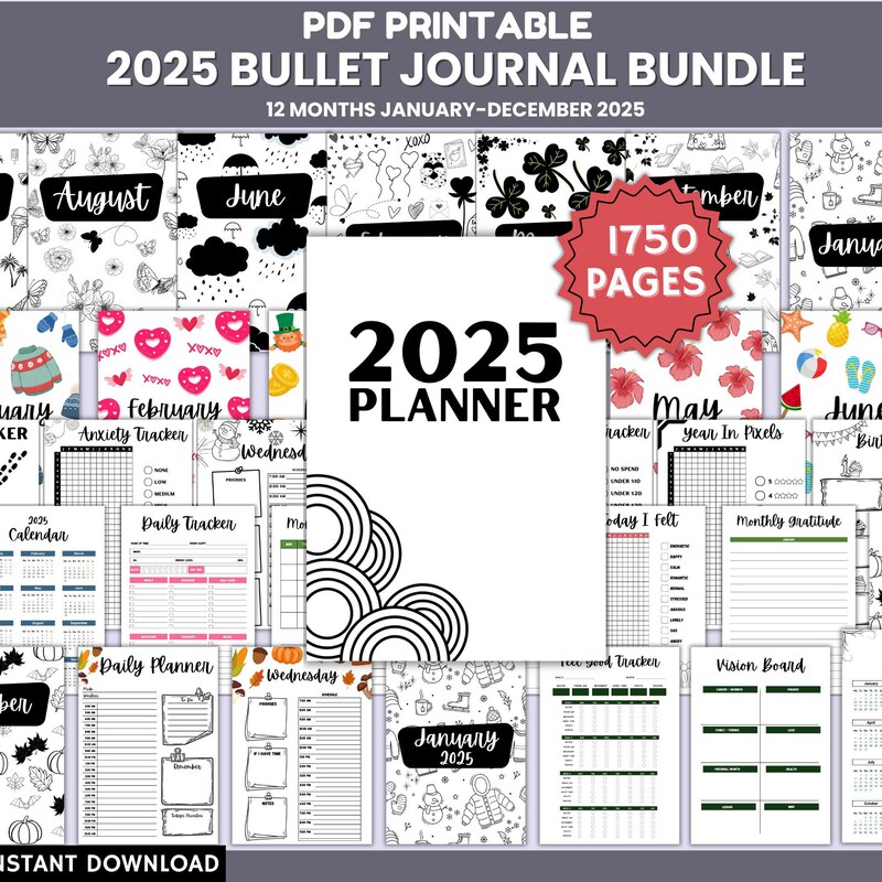 Bullet Journal Printable - Etsy