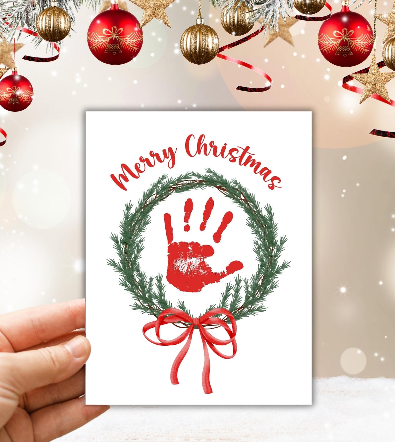 Christmas Handprint Craft, Christmas Activity, Printable Christmas ...