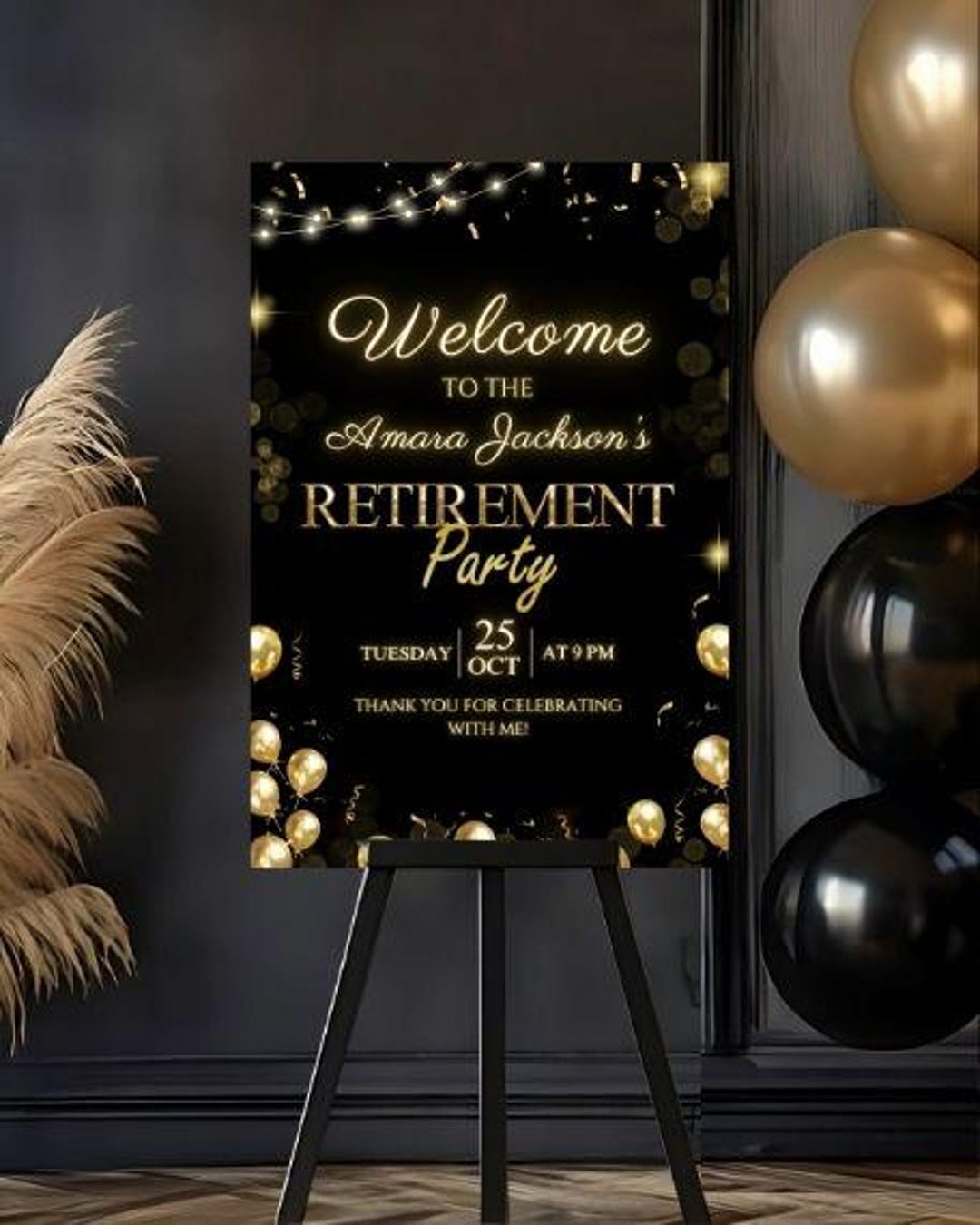 Editable Retirement Party Welcome Sign Template, Retirement Dinner ...