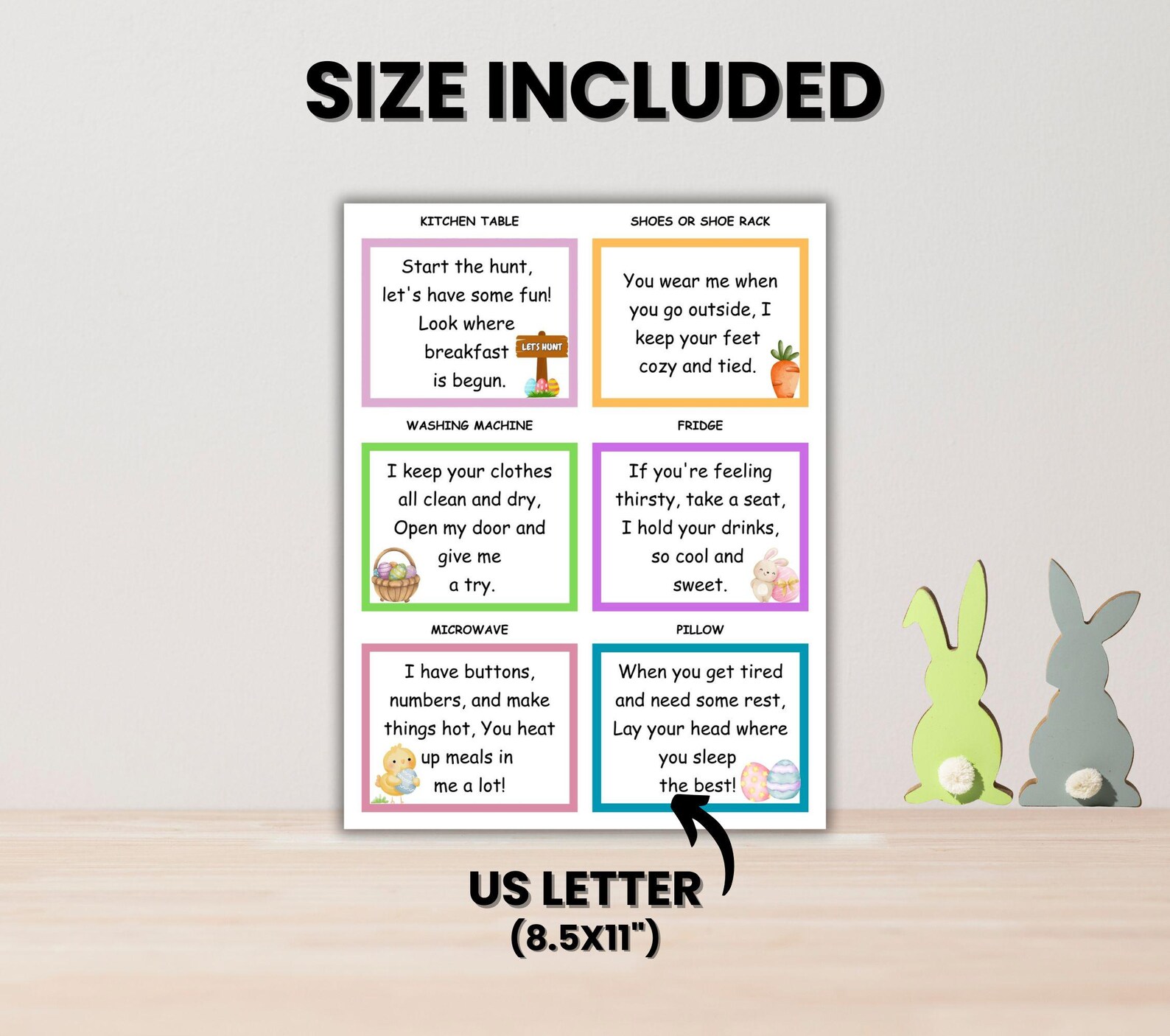 Kids Easter Scavenger Hunt Printable, Indoor Outdoor Easter Game ...