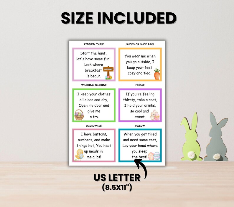 Kids Easter Scavenger Hunt Printable, Indoor Outdoor Easter Game ...