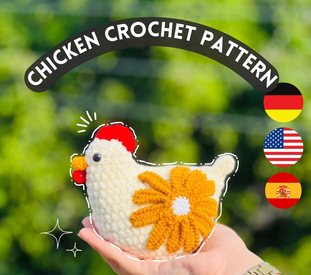 No Sew Chicken Crochet Pattern, Crochet Animal, Chicken Plush Amigurumi ...