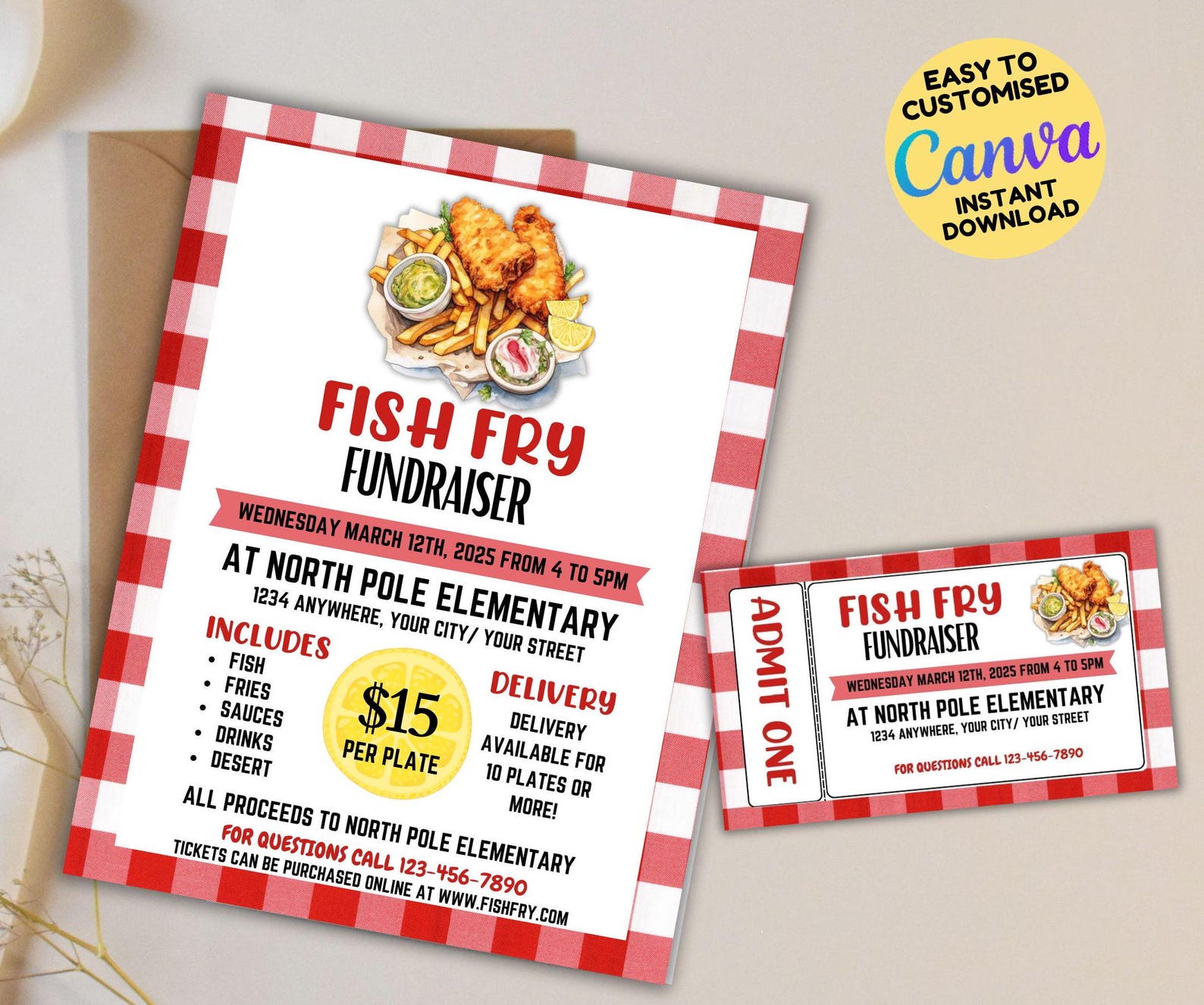 Editable Fish Fry Fundraiser Flyer Template, Fish Fry Fundraiser ...