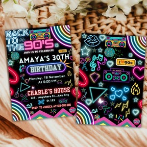 Editable 90s Party Invitation, Back to the 90s Party Invitation ...