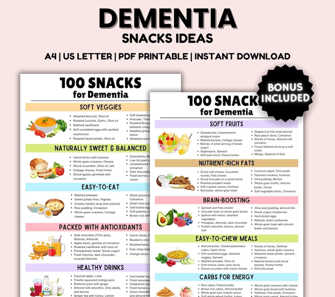 100 Ideas for a Dementia Diet Plan, Foods for Dementia Patients, Snack ...