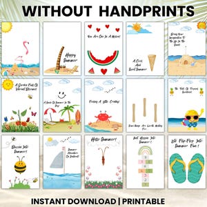 Printable Summer Handprint Craft Bundle, Summer Handprint Art, Summer ...