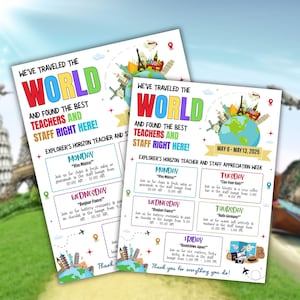 International Theme Teacher & Staff Appreciation Around the World ...