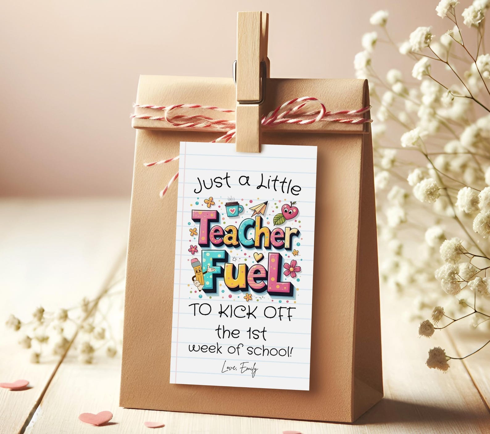 Back to School Gift Tag, First Day of School Gift Tag, First Week of ...