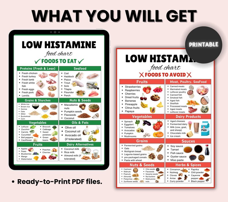 Low Histamine Food List, Anti Inflammatory Food Guide for Gut Health ...