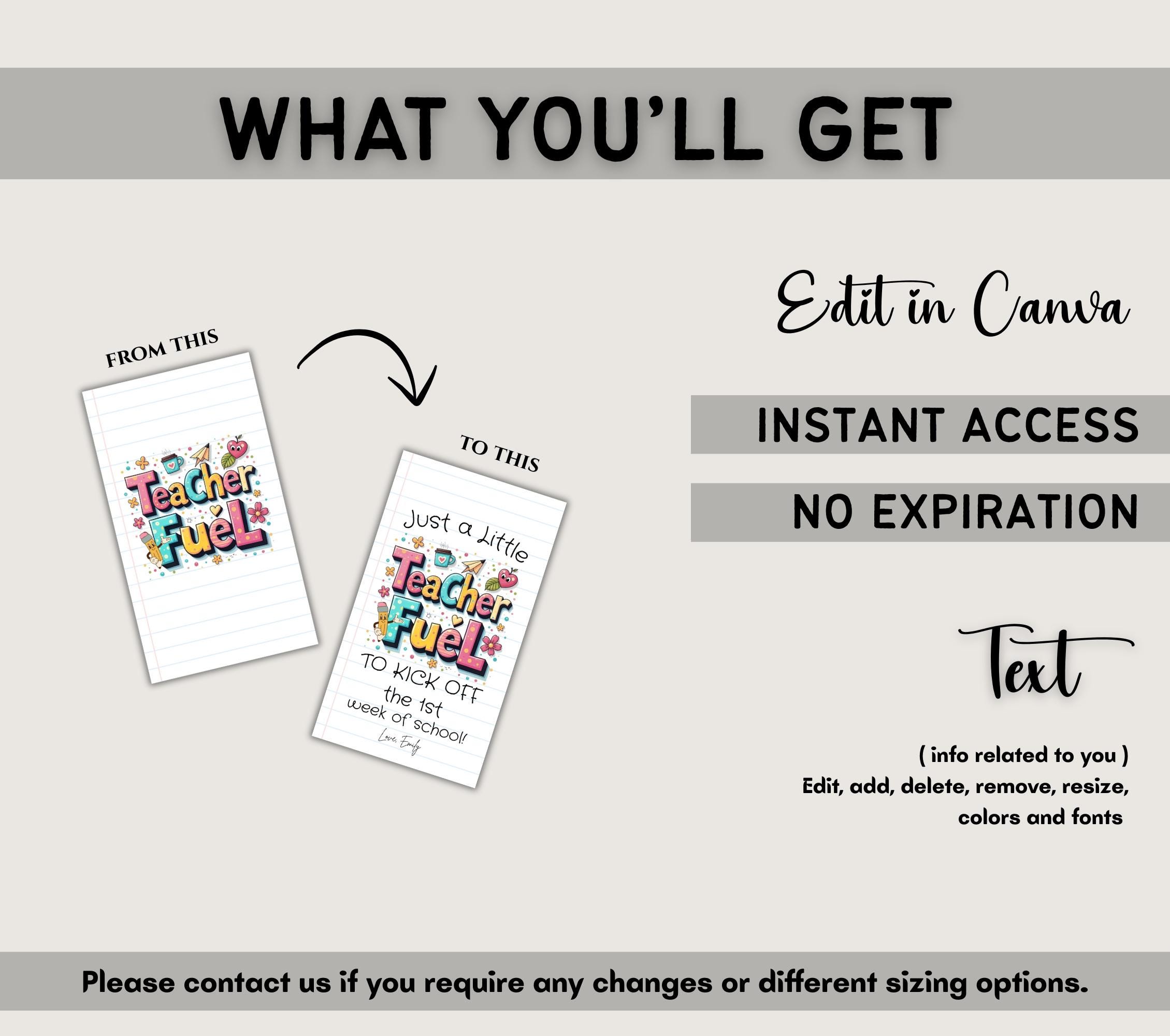 Back to School Gift Tag, First Day of School Gift Tag, First Week of ...