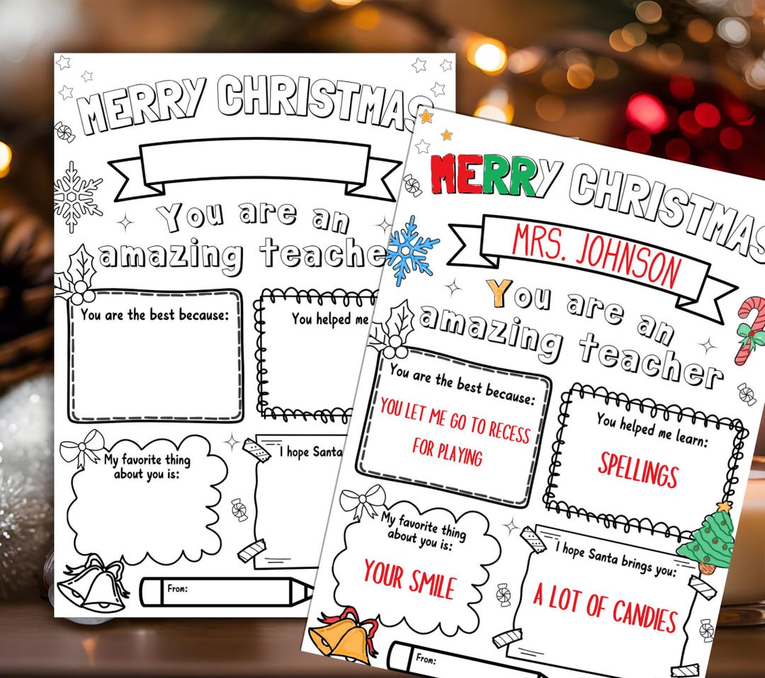 Teacher Christmas Gifts Printable, Teacher Appreciation Gift, Teacher ...