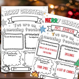 Teacher Christmas Gifts Printable, Teacher Appreciation Gift, Teacher ...