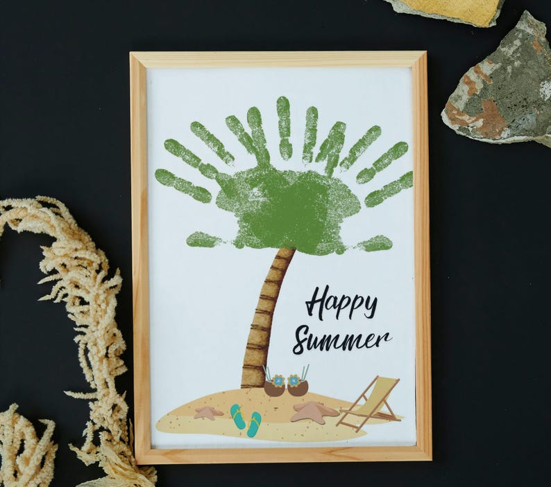 Printable Summer Handprint Craft Bundle, Summer Handprint Art, Summer ...
