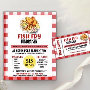 Editable Fish Fry Fundraiser Flyer Template, Fish Fry Fundraiser ...